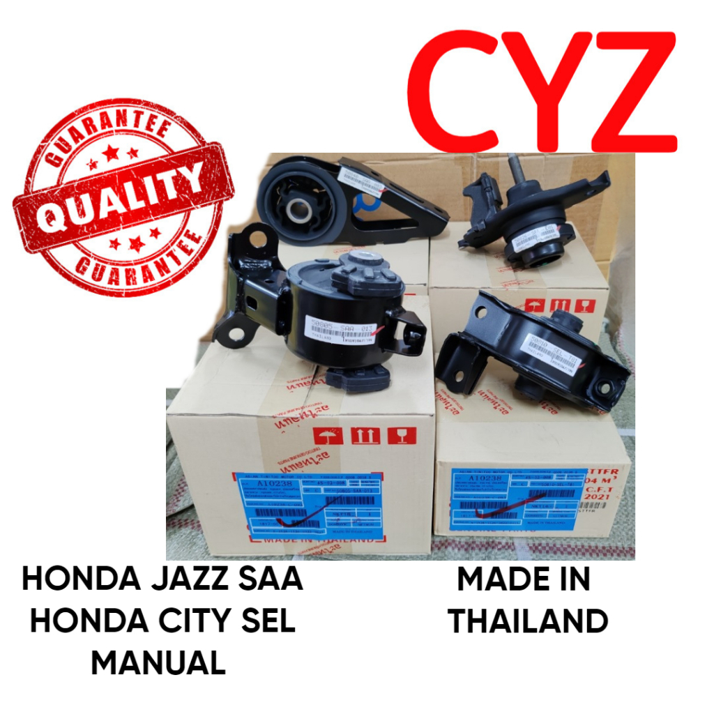 100% THAILAND Engine Mounting Set HONDA CITY SEL 1.5, HONDA JAZZ SAA (MANUAL CAR ONLY) | Shopee ...