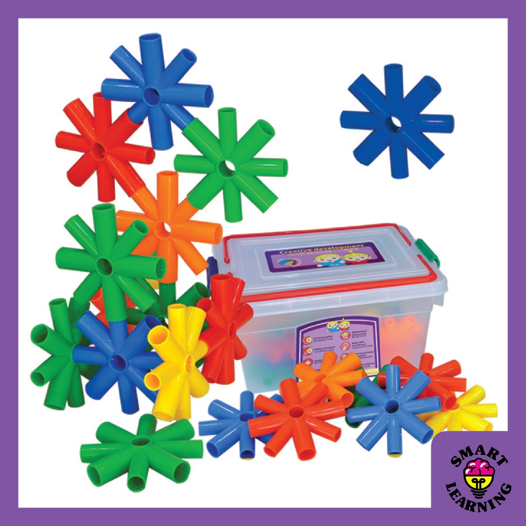 🔥READY STOCK🔥 PLASTIC PIPE FLOWERS BUILDER BLOCK CONNECTION ...