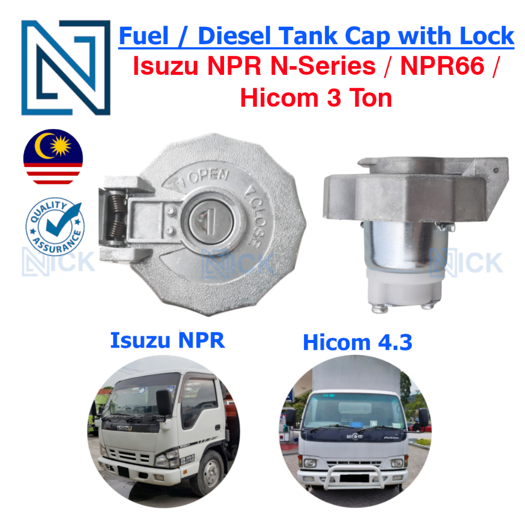 ISUZU NPR66 / HICOM 4.3 3 Ton 41mm Fuel Cap with Lock Penutup Tangki ...