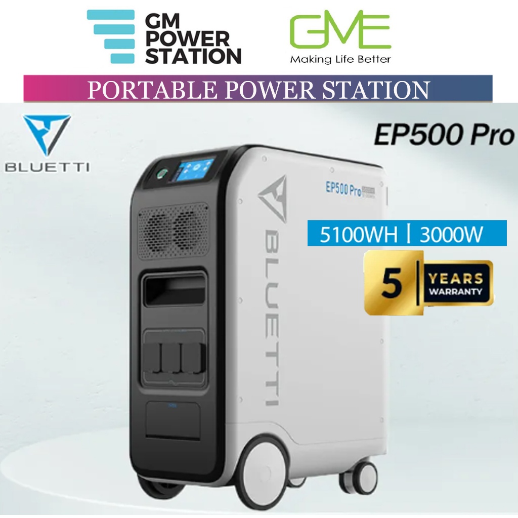 Bluetti EP500Pro Power Station 5120Wh 3000W LiFePO4 Battery power ...