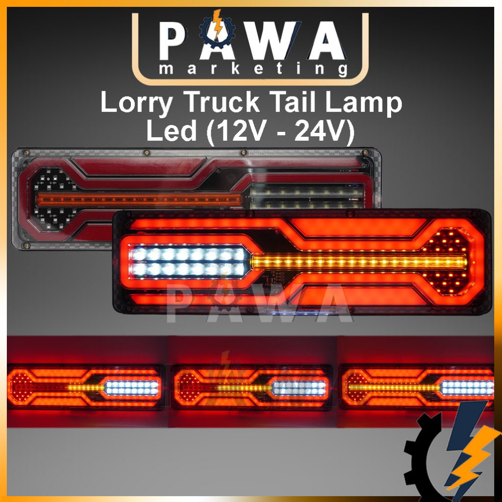 Pawa Lorry Truck LED 12V 24V Rear Tail Light Rear Lamp Lori Lampu ...