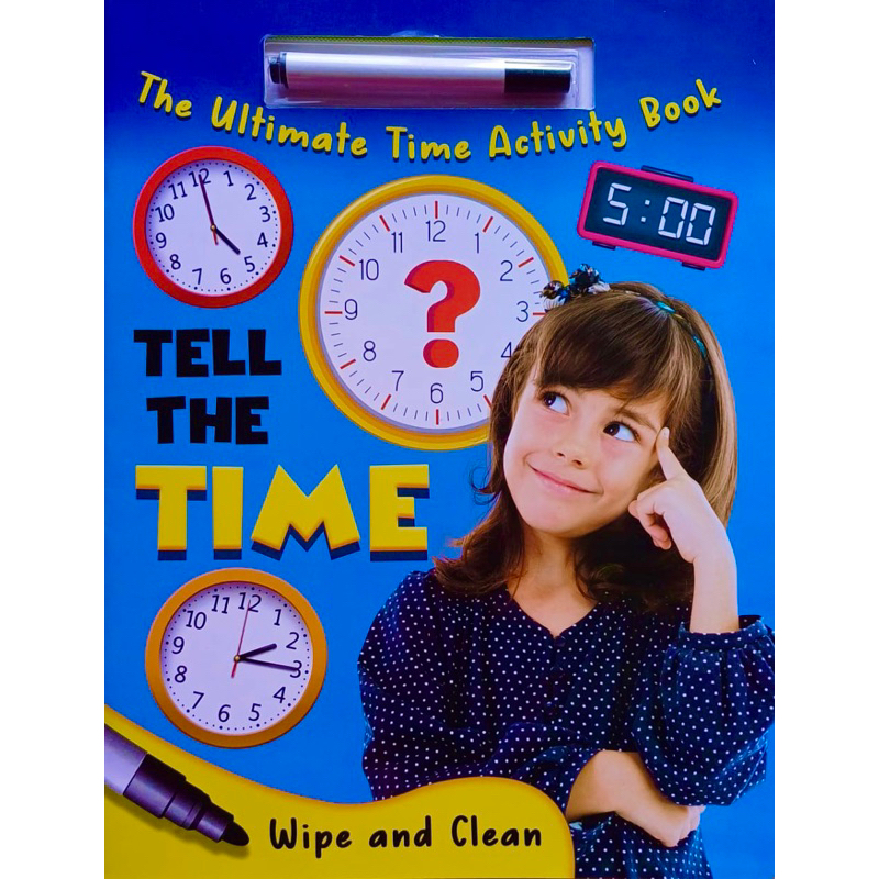 The Ultimate Time Activity Books Tell The Time with Free Marker Pen For ...
