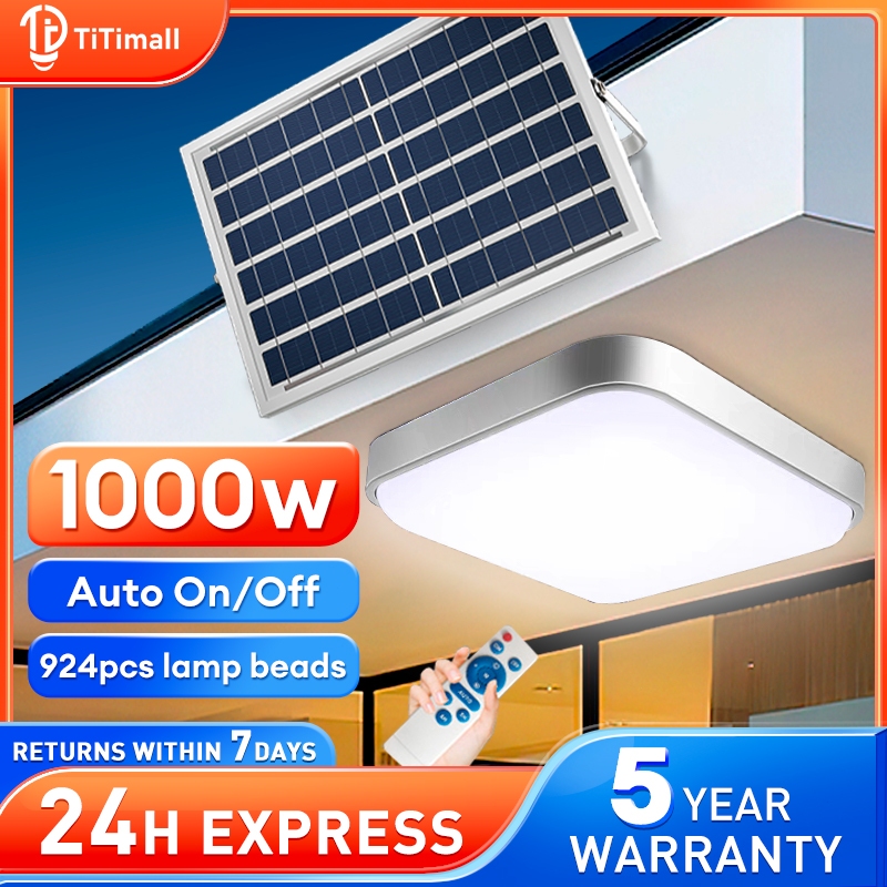 Lampu Solar Light Indoor 1000W Solar Ceiling Light Bedroom LED Lampu ...
