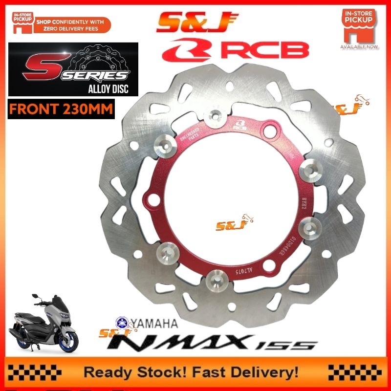 RCB S SERIES NMAX NMAX155 V1V2 DISC PLATE 230 MM BRAKE DISK FRONT REAR ...