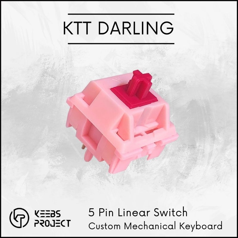 [READY STOCK] KTT Darling 5pin Linear Long Pole Thocky Creamy Switches ...