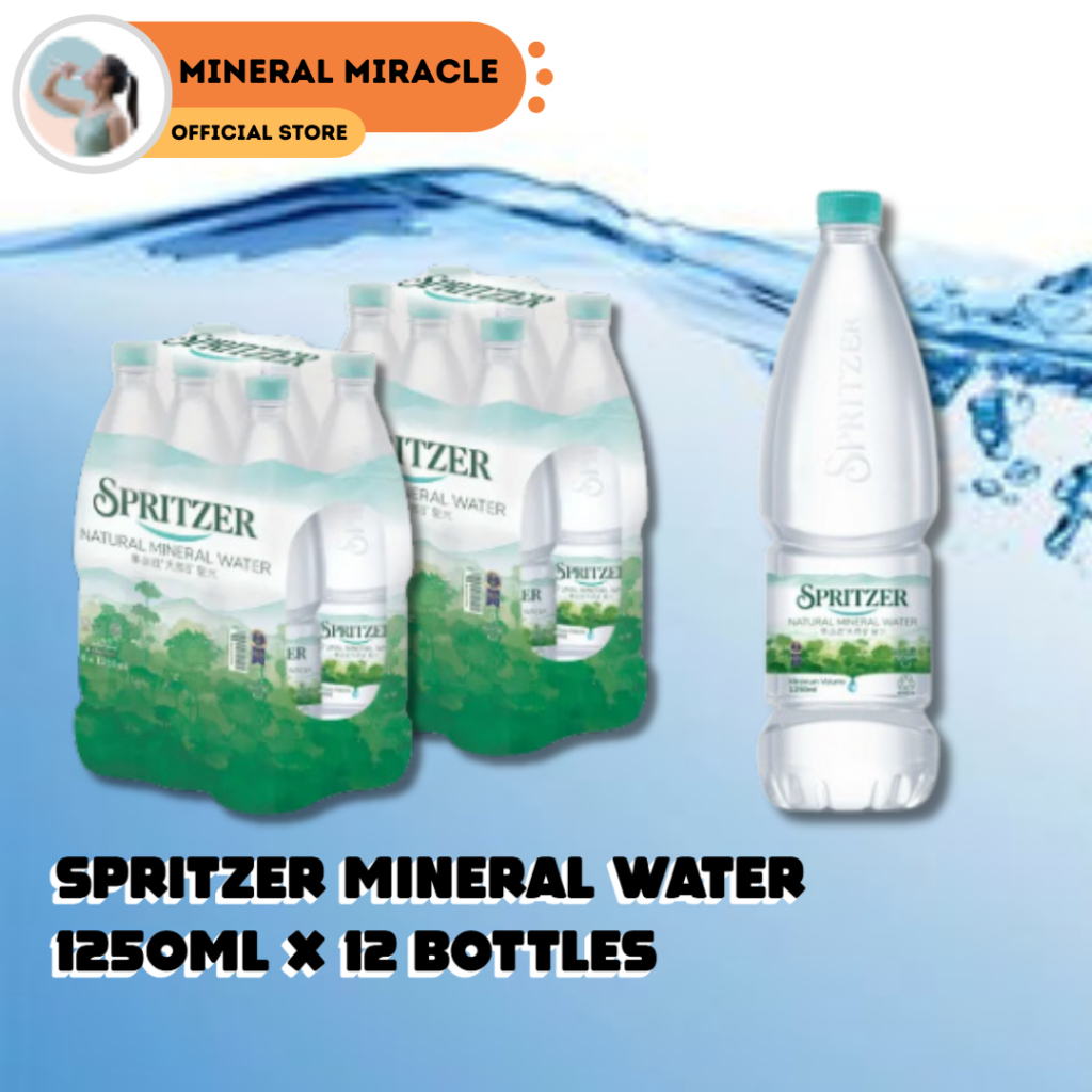 SPRITZER Mineral Water Shrink Wrap (2 PACKS 1250ml x 6 Bottles) | Shopee Malaysia