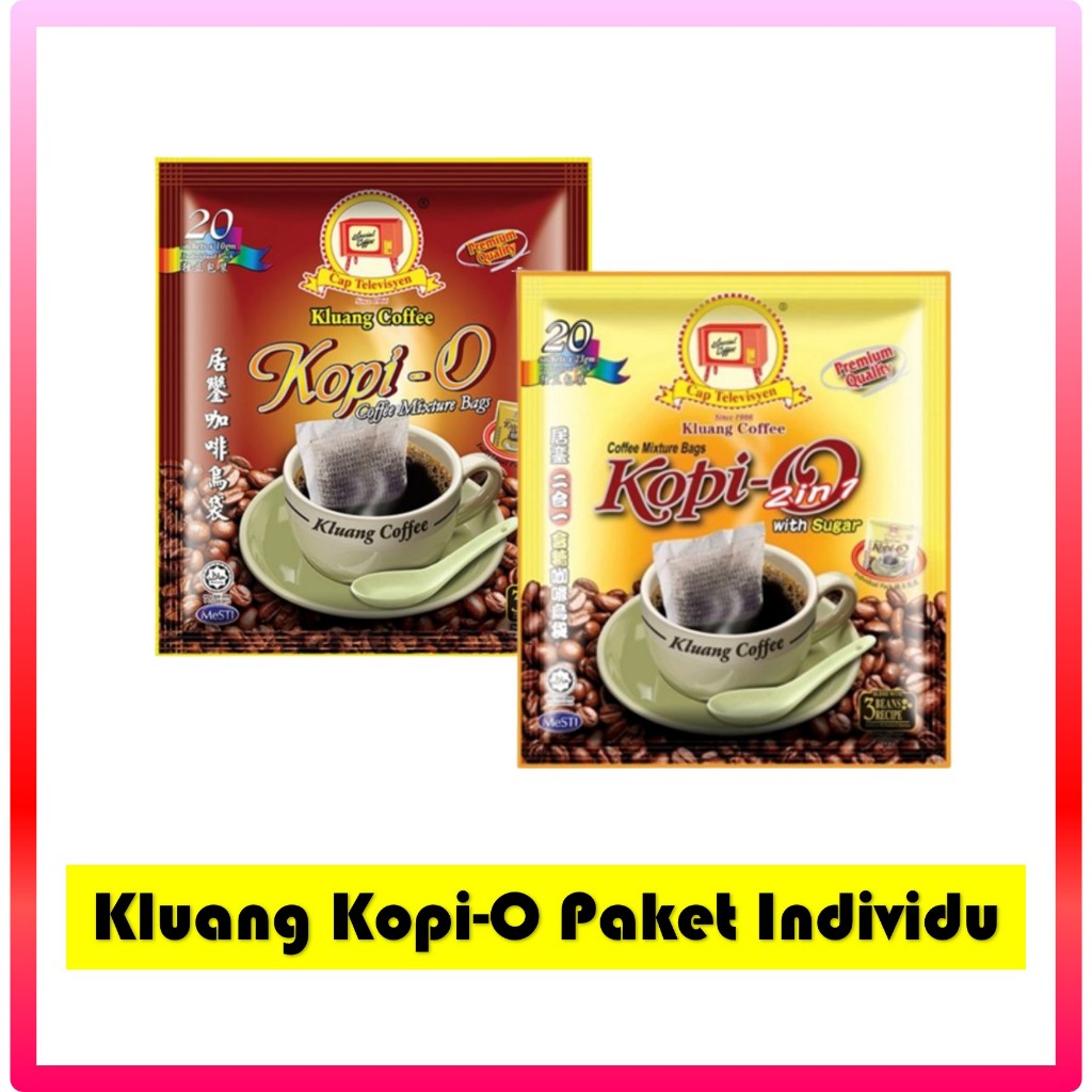Kluang Coffee Cap Televisyen Kopi-O Kosong 20 Individual Sachets ...