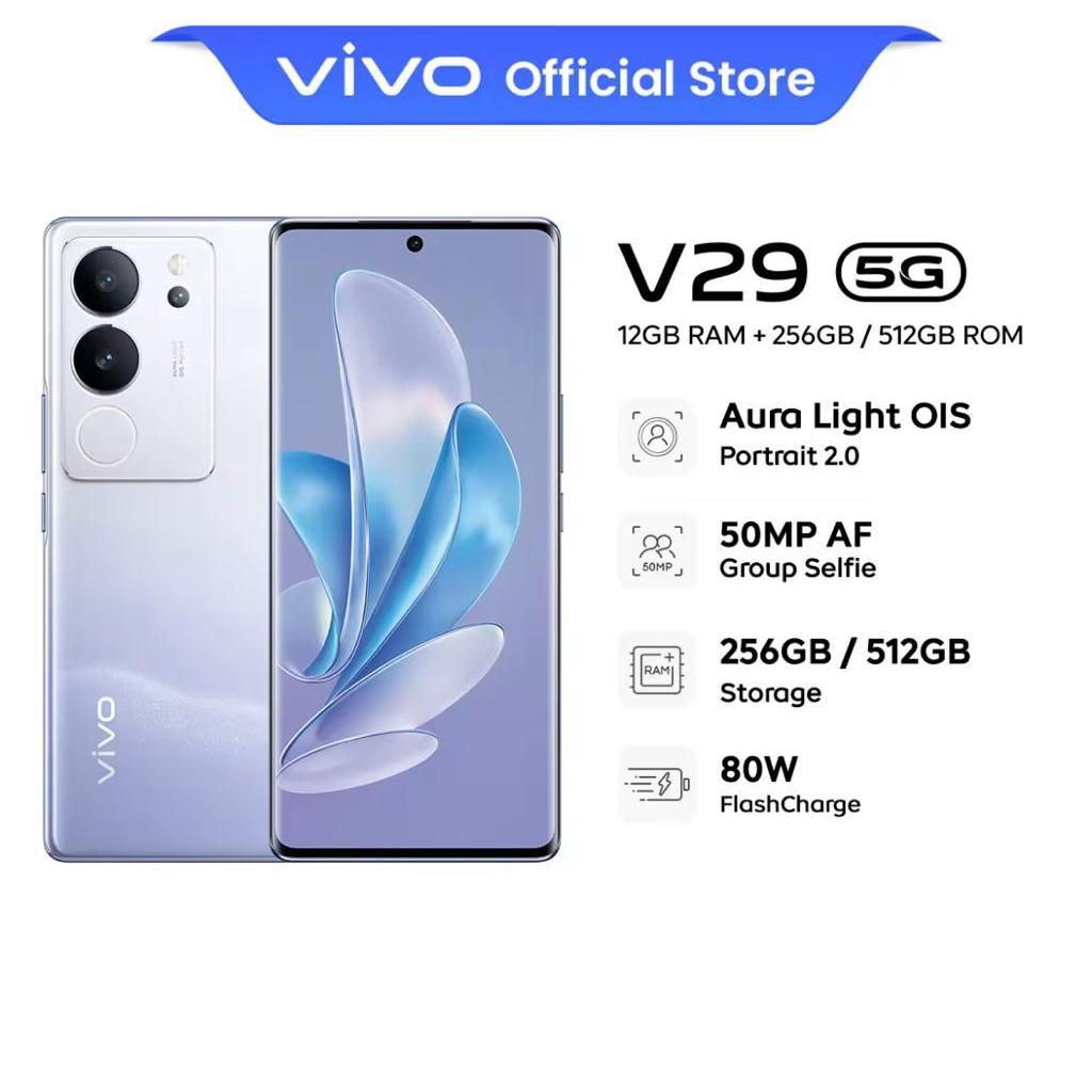Vivo V29 5G Smartphone | 12GB + 8GB Extended RAM + 256GB/ 512GB ROM | Aura Light OIS Potrait 2.0 ...