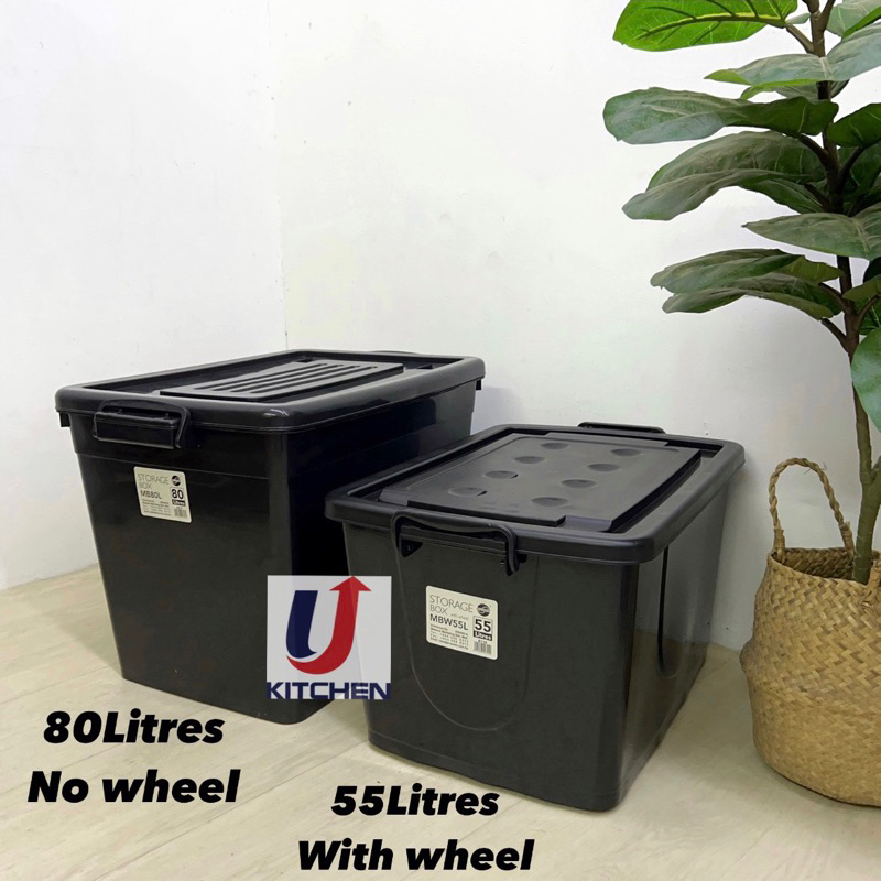 Maxonic 55/75/80L STORAGE BOX WITH WHEELS | KOTAK SIMPANAN RODA ...