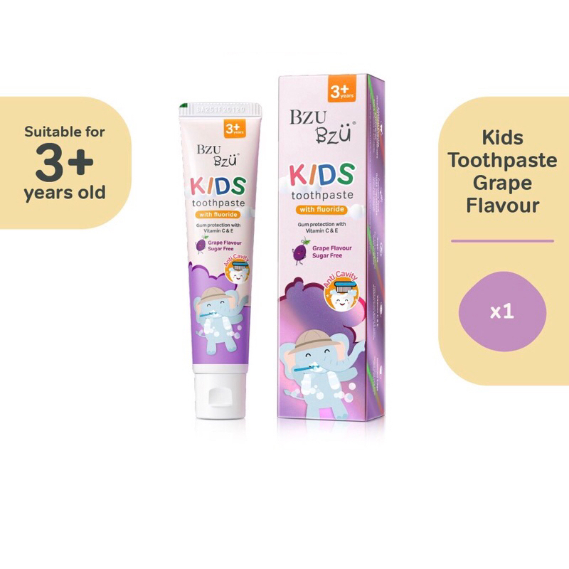 BZU BZU Kids Toothpaste Grape(50g) | Shopee Malaysia