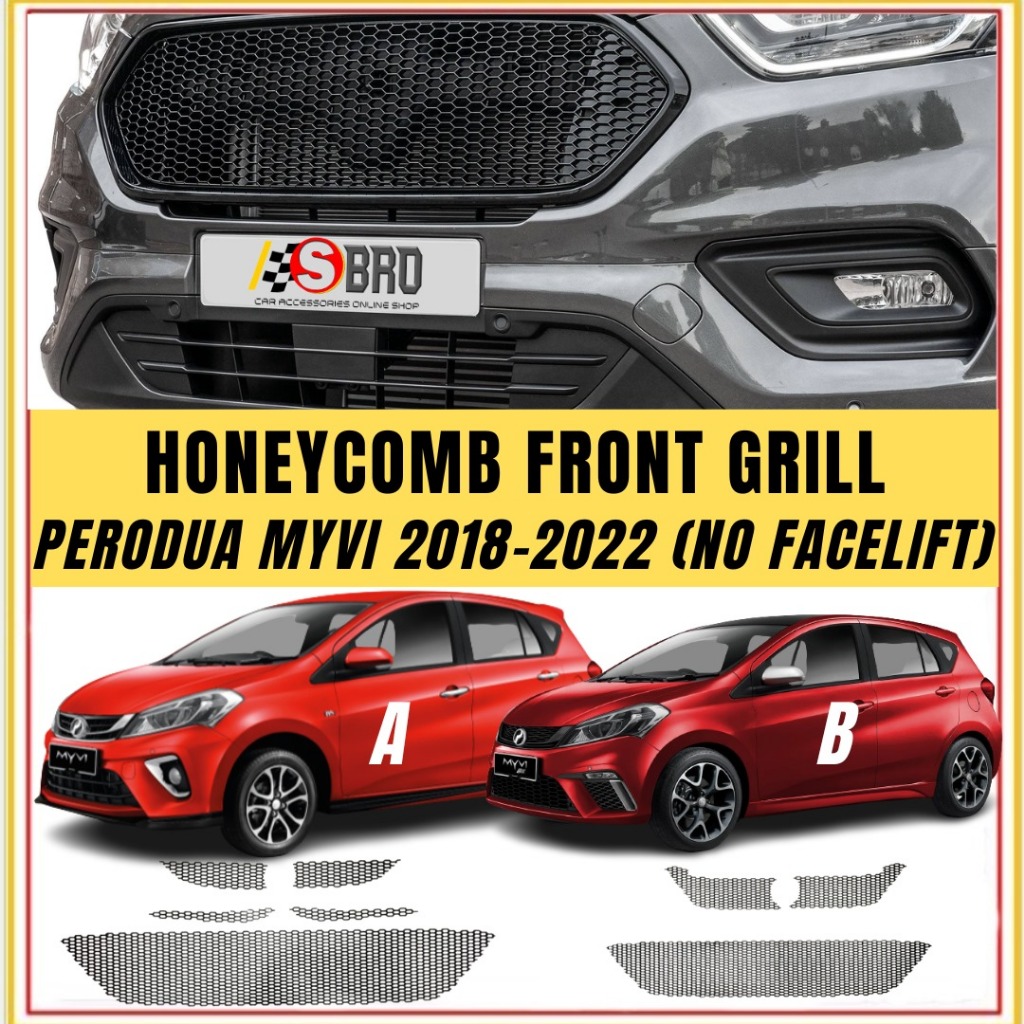 Perodua Myvi 2018-2022 NOT FOR FACELIFT Ready Cut Honeycomb Grill Full ...