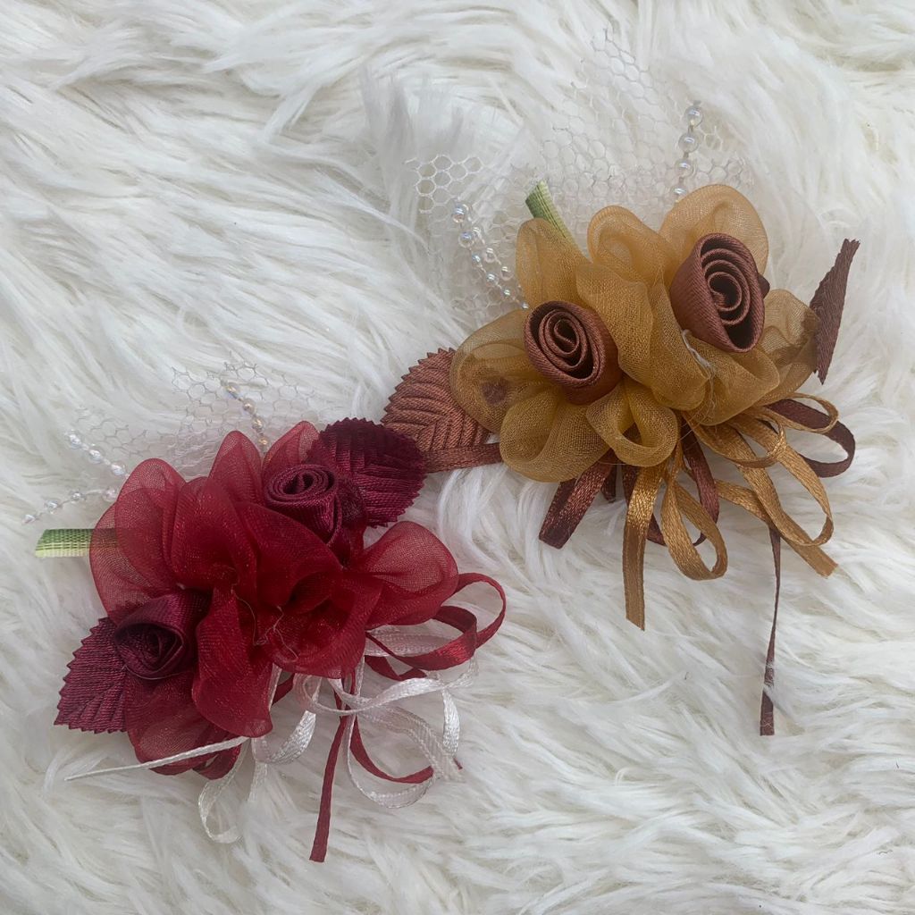 [Ready Stock] 7CM Double Flower Corsages With Pin/ Bunga Rozek/ Bunga ...