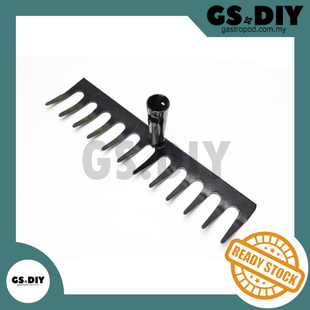 12 Teeth Garden Rake🙊Pencakar Tanah, Pencakar Besi, Pencakar Rumput ...