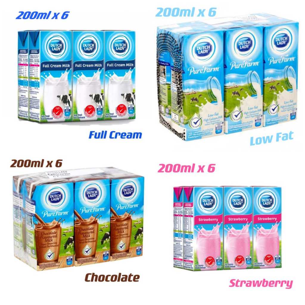 Dutch Lady Milk 200ml X 6 units (four flavour) | Shopee Malaysia