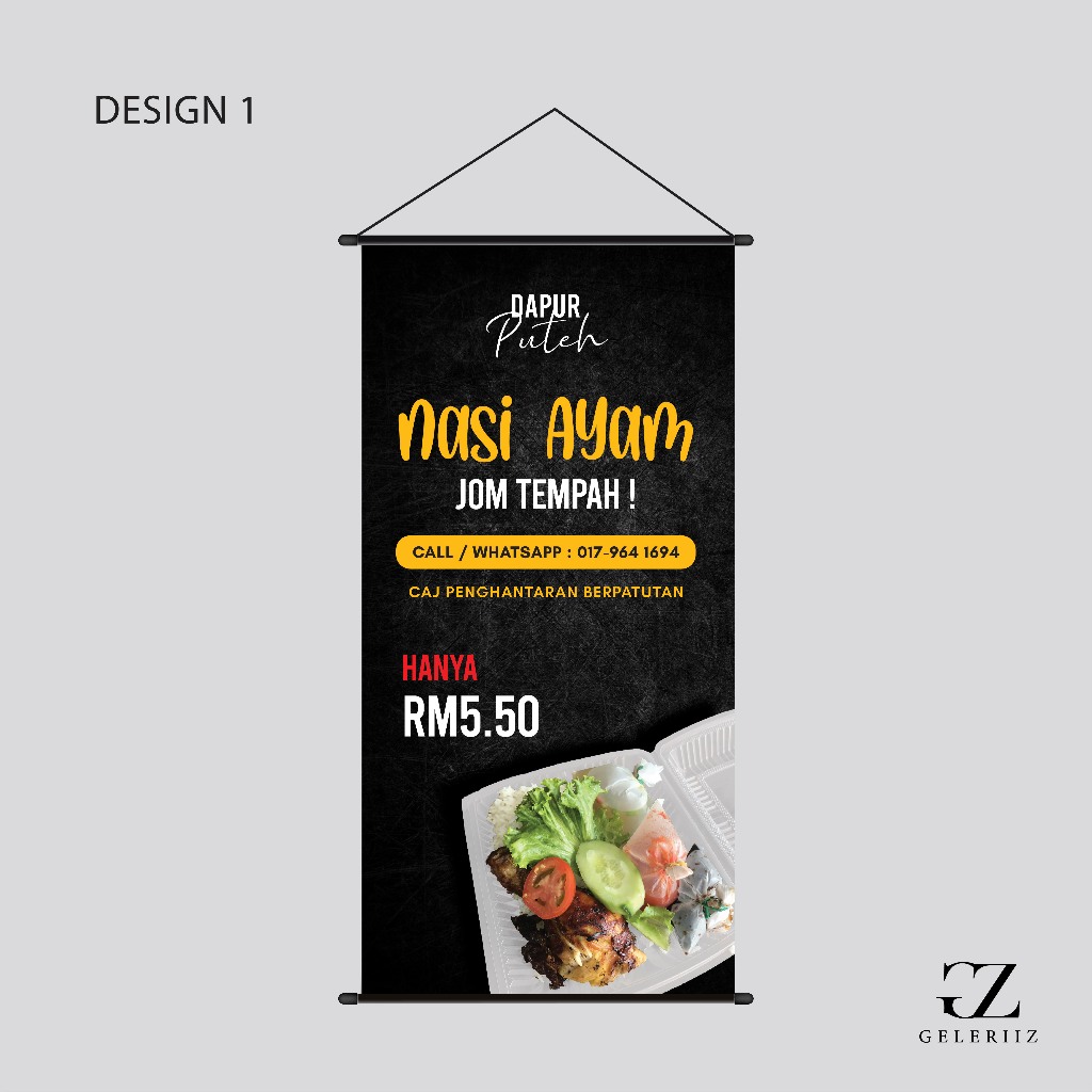 SERVIS DESIGN BUNTING PRODUK MAKANAN | Shopee Malaysia