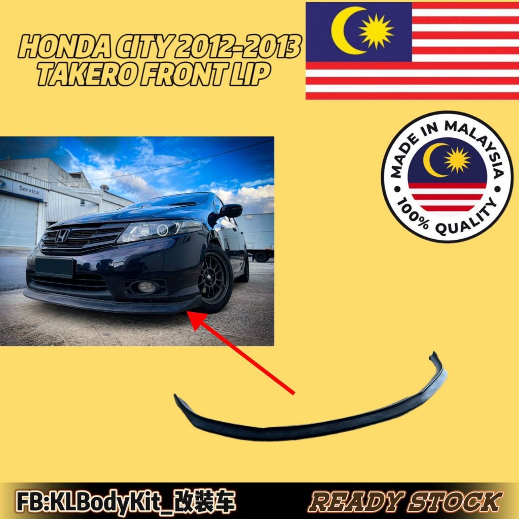 READY STOCK HONDA CITY 2012-2013 FACELIFT GM2 TAKERO FRONT LIP PU | Shopee Malaysia