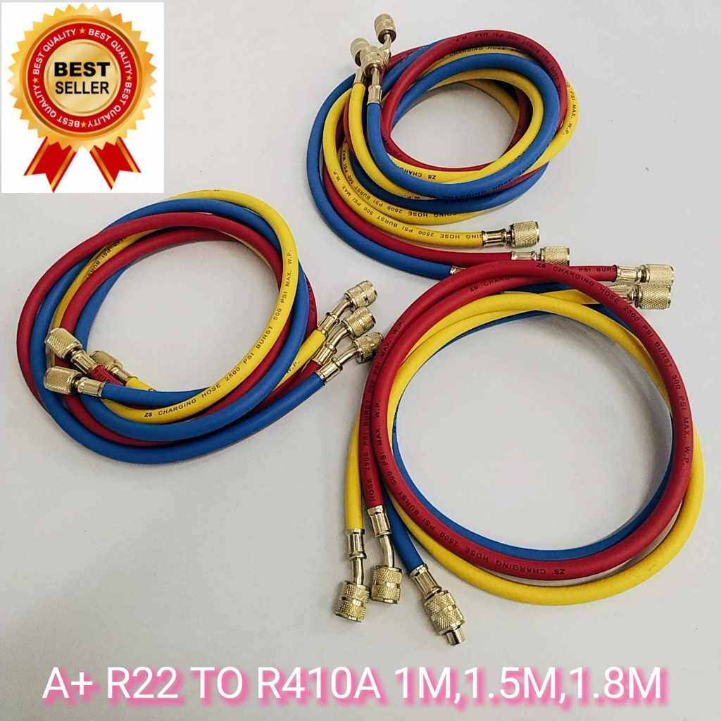 charging hose set aircond/fridge gas hose r410 r22 adapter Manifold Gauge Hose meter hos ...