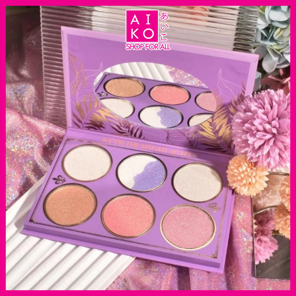 (AIKO) KEVIN&COCO 6 COLORS THREAD LEAF HIGHLIGHTER PALETTE | Shopee ...