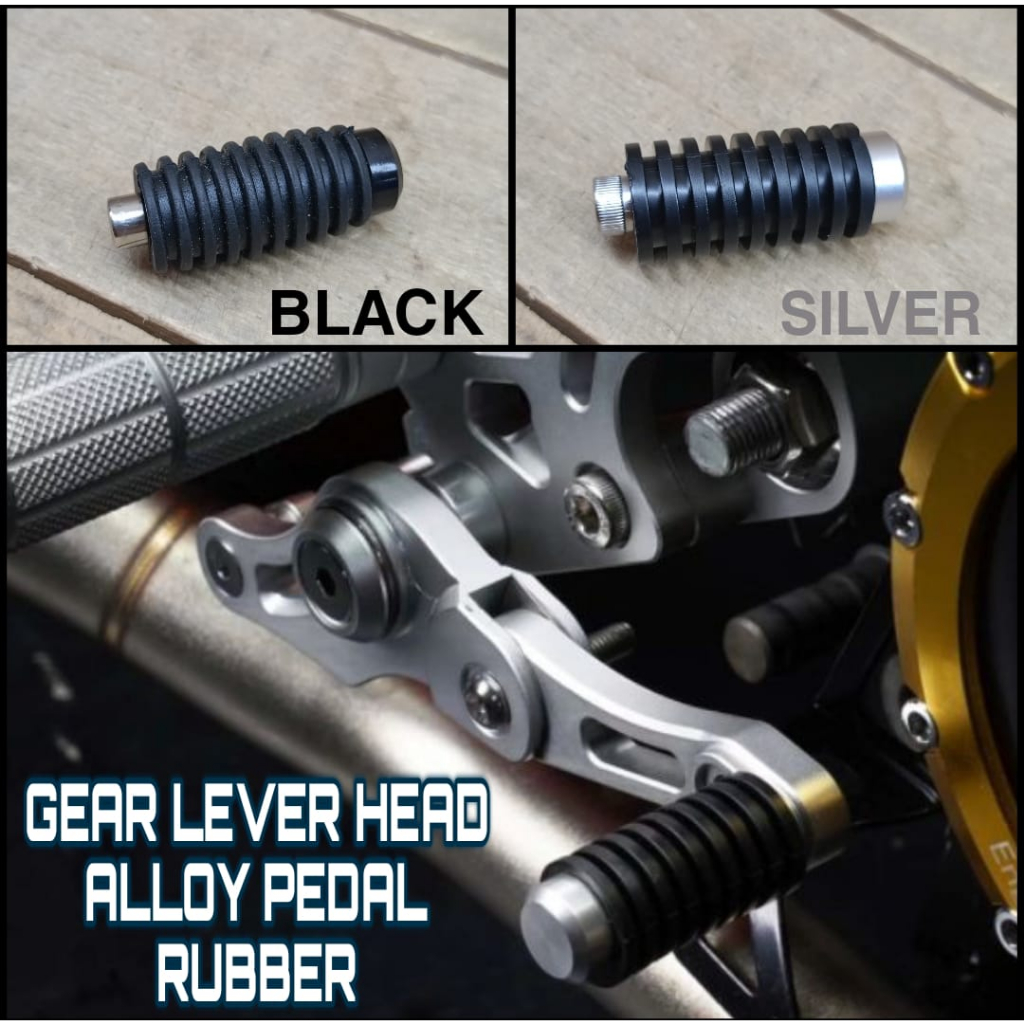 RACING BOY GEAR LEVER HEAD ALLOY PEDAL RCB W / RUBBER RACING FOOTREST ...