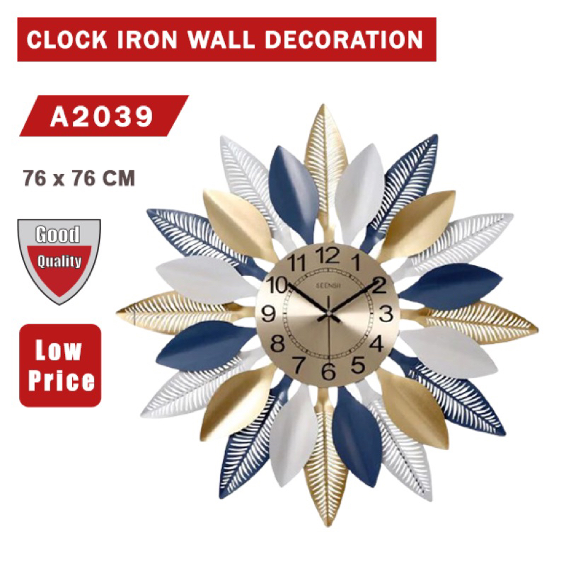 [READY STOCK] CLOCK IRON WALL DECORATION A2039 | Shopee Malaysia
