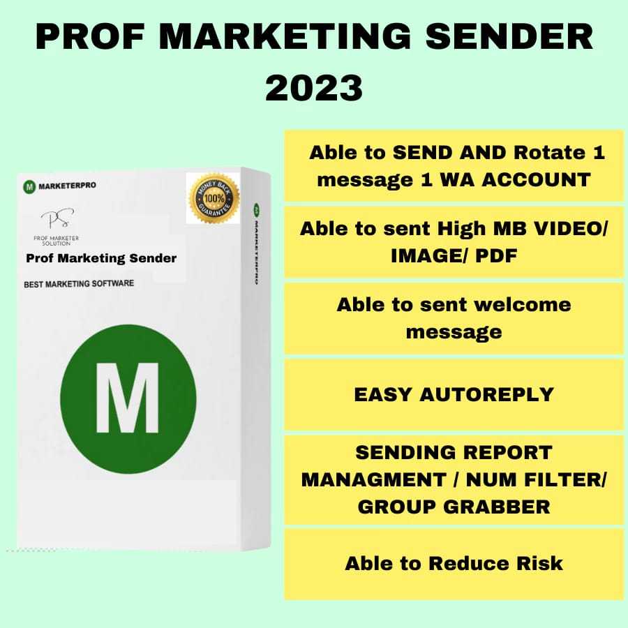 Prof Marketing Sender Blaster dan Auto Reply Chat Bot (Senang Setup ...