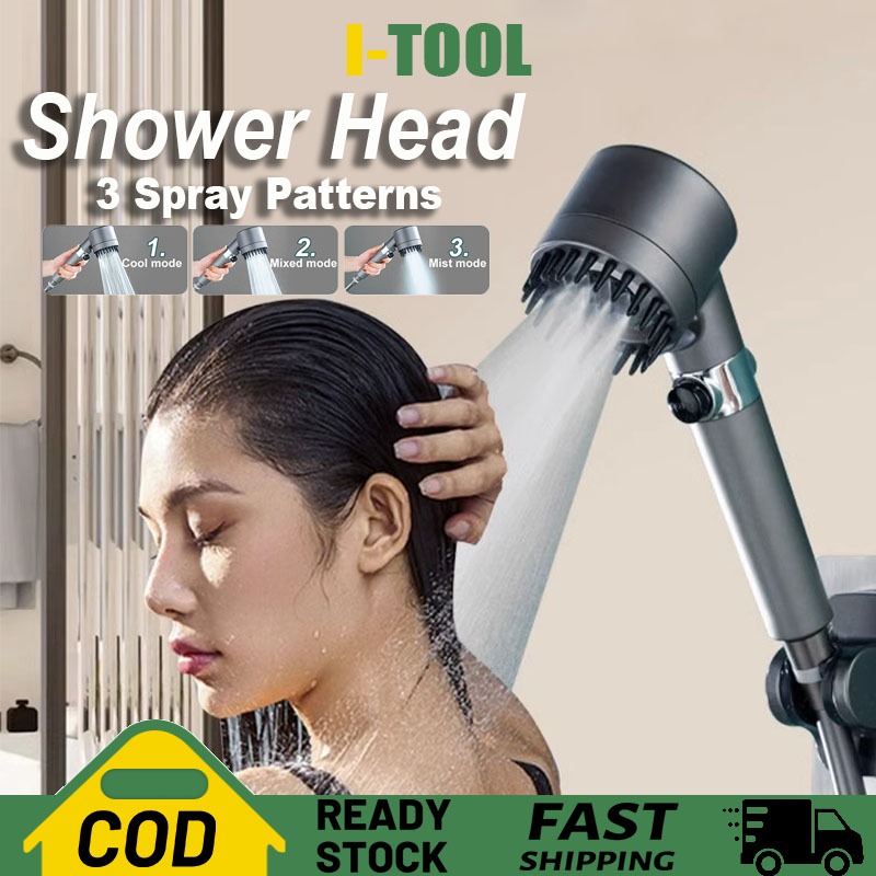 4 In 1 High Pressure Shower Head Handheld Shower Head Bathroom
