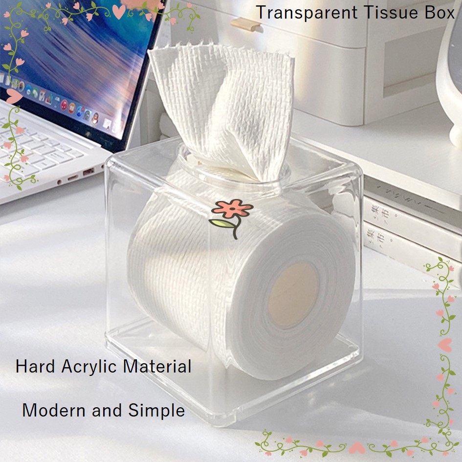Simple Modern Table Tissue Storage Box Acrylic Transparent Living Room ...