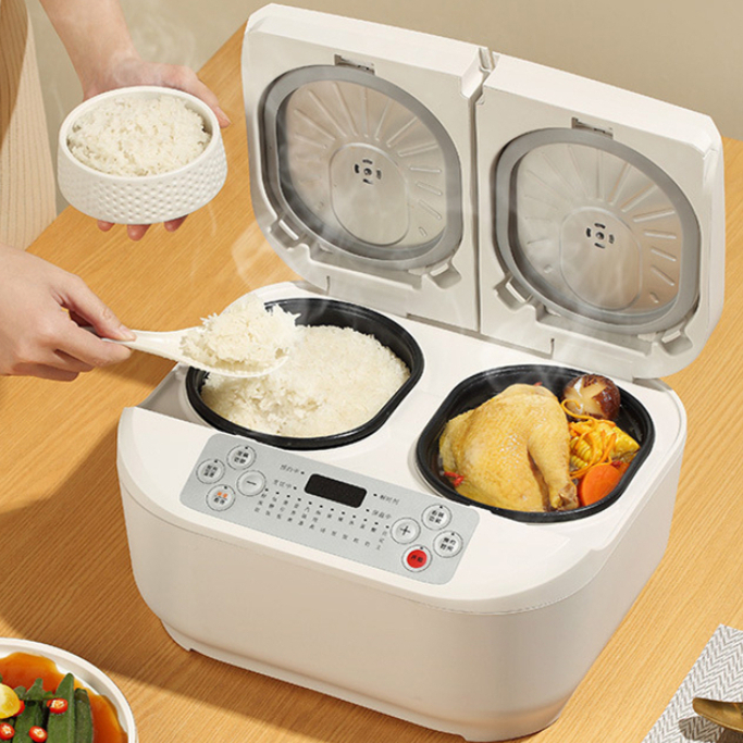 British double-gallon rice cooker two-in-one rice cooker and soup mini ...
