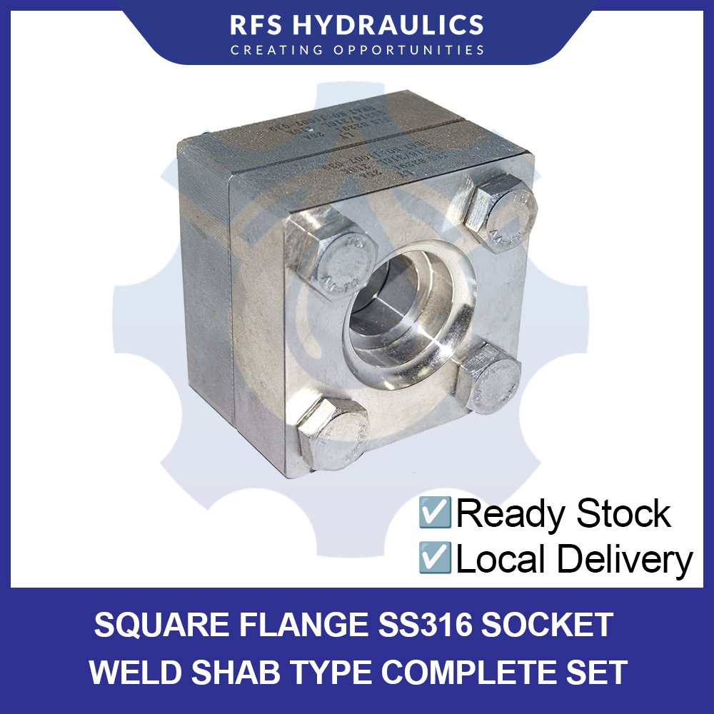 RFS 3/8" to 2 1/2" Socket Weld SHAB SS316 Complete Set Square Flange ...