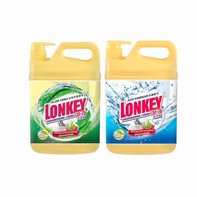 Lonkey Dishwashing Liquid Aloe Vera / Anti-Bacterial Aco Vinegar 1.8kg ...
