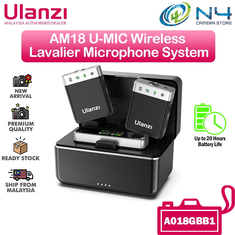 Ulanzi U-Mic AM18 Wireless Lavalier Microphone System Small ...