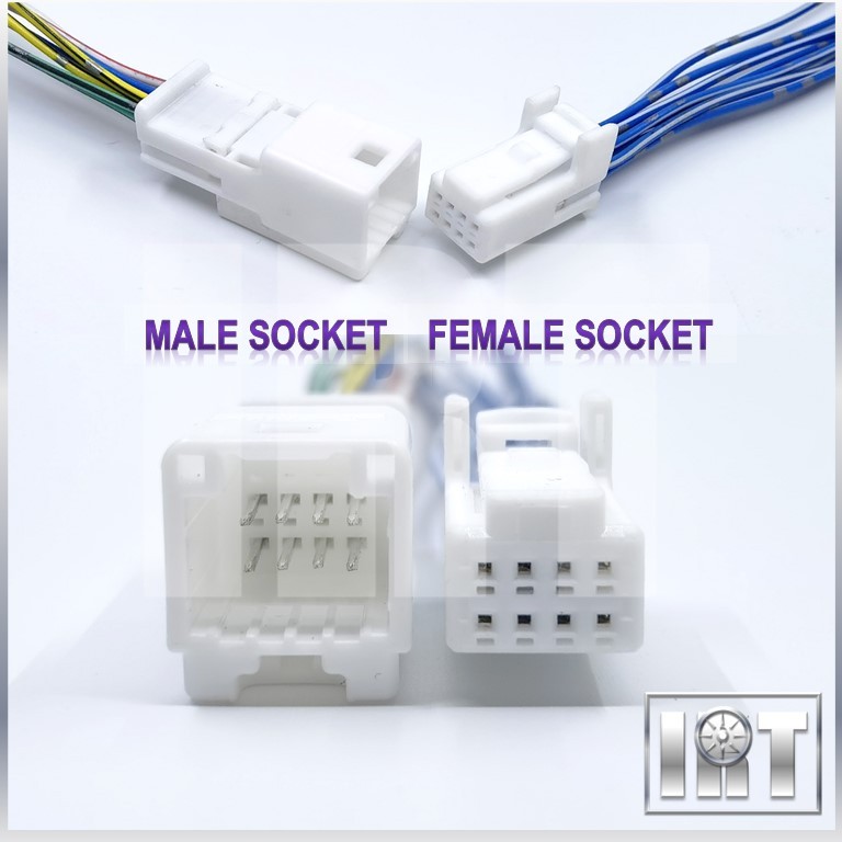 8 Pin Socket Connector Dashboard Bezza Perodua Panel Side Mirror Player ...