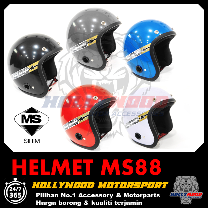 HELMET MS88 JAMIN 100% ORIGINAL TOPI KELEDAR STENG SIRIM APPROVED HARGA ...