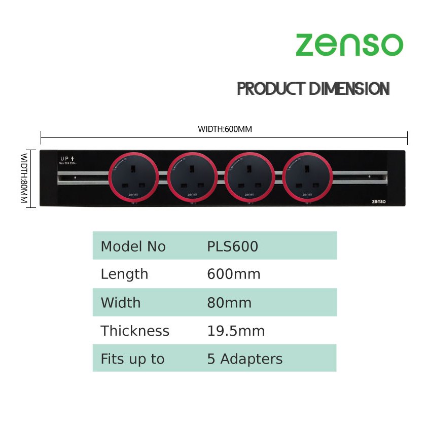 [SIRIM]ZENSO - Z.Line 600mm Power Track(Surface) Buy 1 Track FREE 4 ...