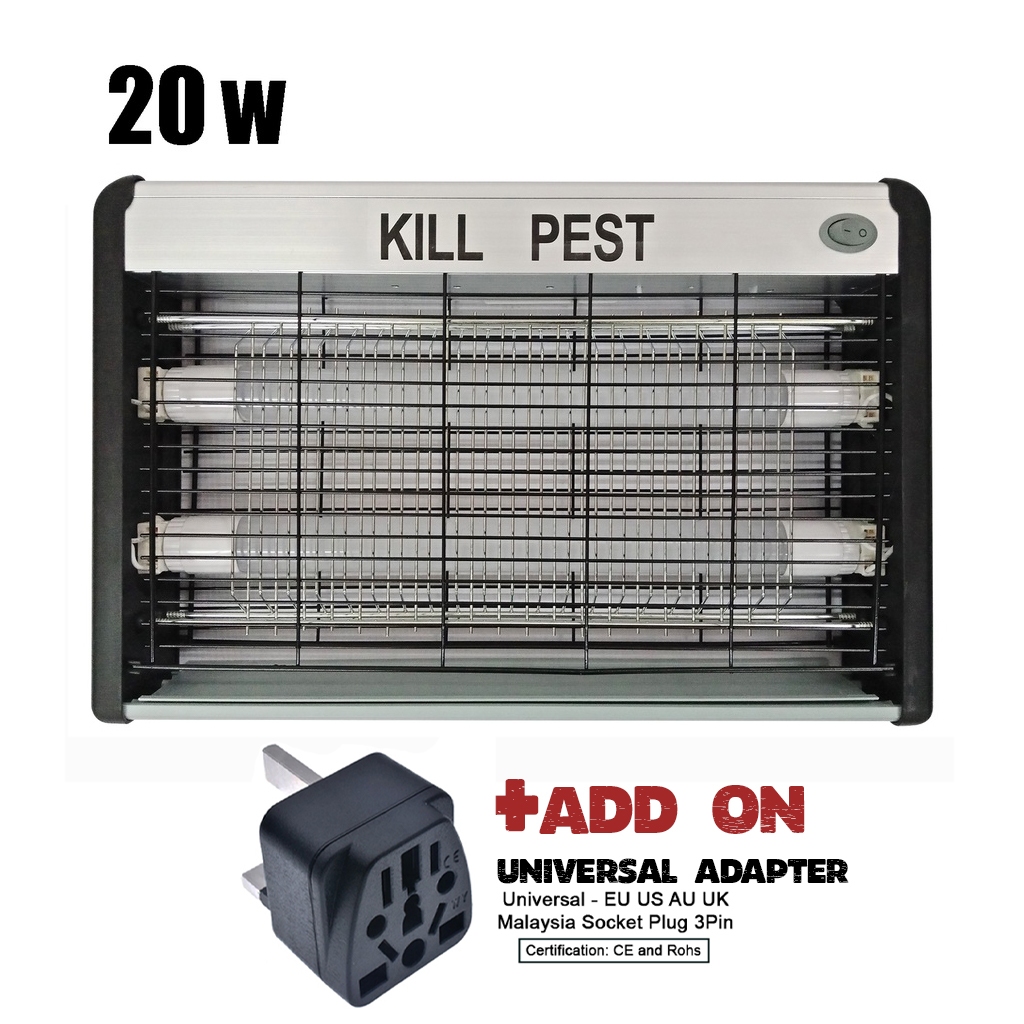 Electric Pest Killer Insect Mosquito Flies Shock Trap Flies Fluorescent ...