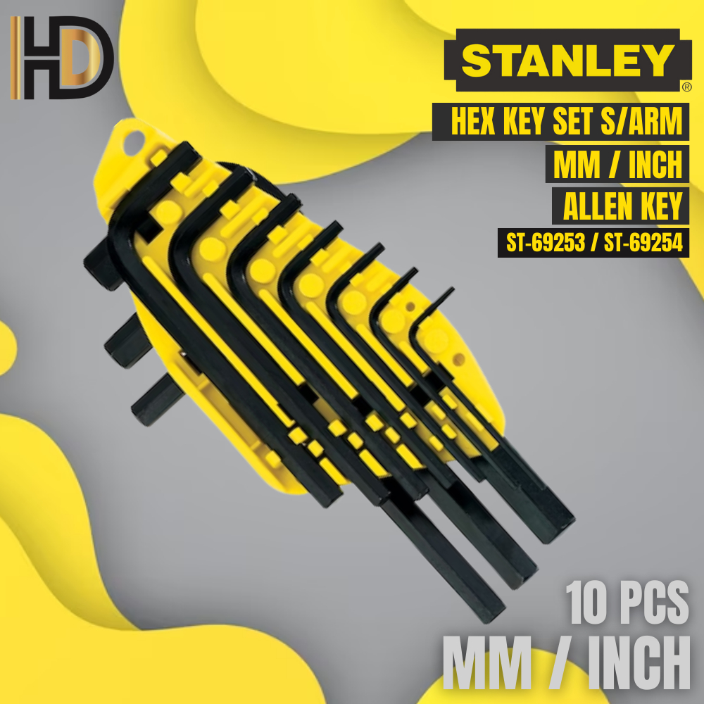 STANLEY 10 Pcs Hex Key Set / STANLEY 69-253 & 69-254 10 Pcs Hex Key Set ...
