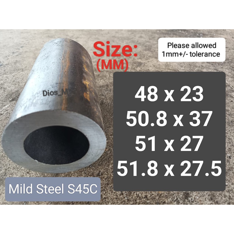 Mildsteel Seamless Thick Pipe MS BESI PAIP TEBAL BUSH BUSHING (S45C) Custom Size & Length ...