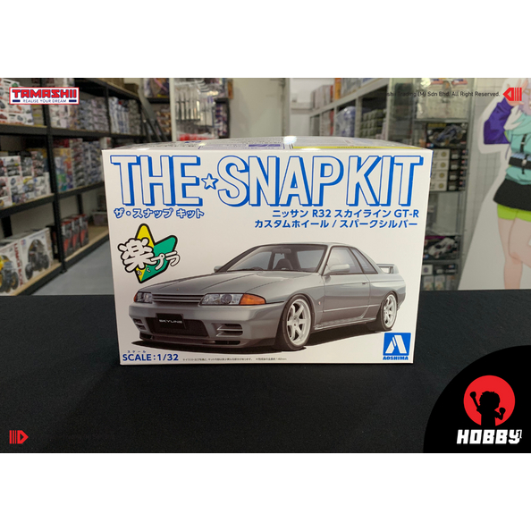 Aoshima The Snap Kit Nissan R32 Skyline GT-R Custom Wheel (Spark Silver ...