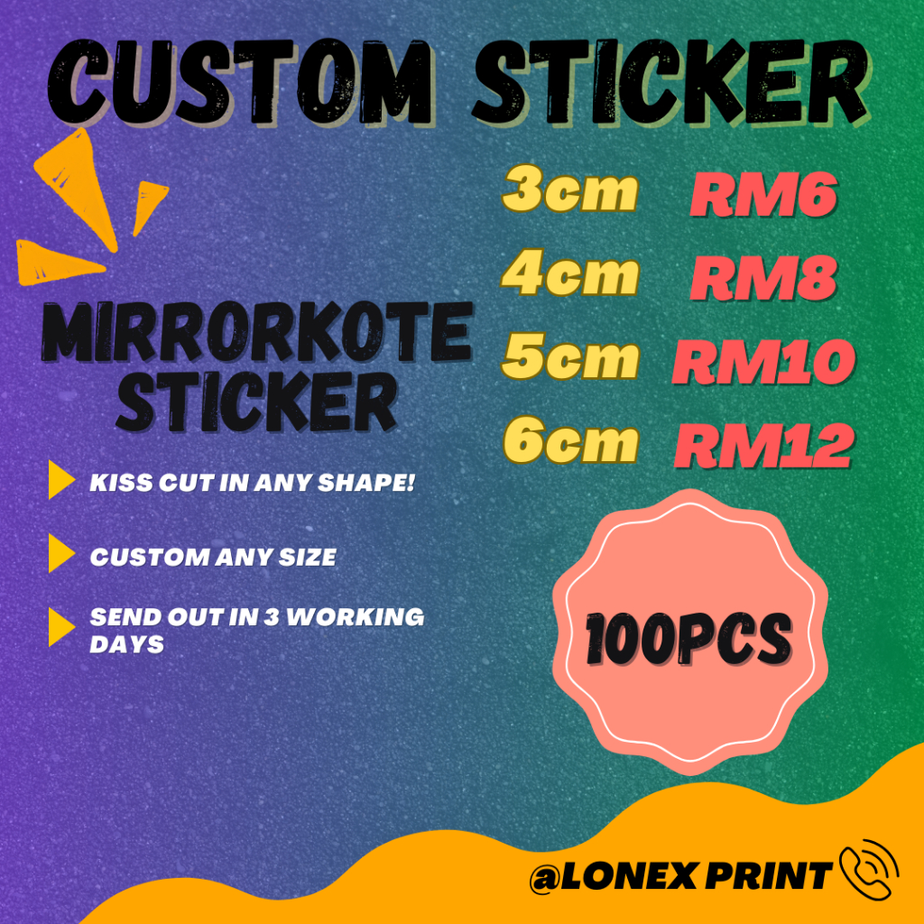 Custom Sticker | Customize Label | Stiker Label Produk | Mirrorkote ...