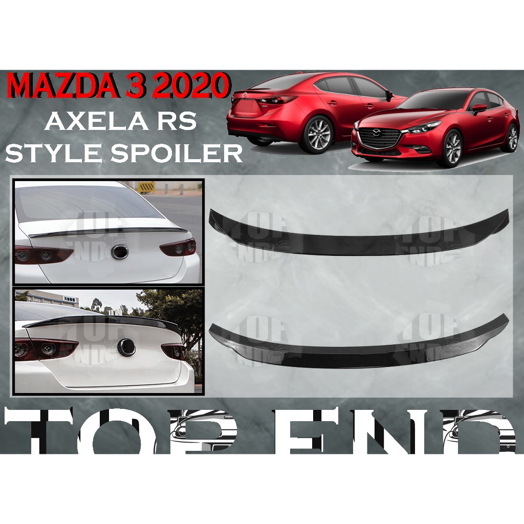 MAZDA 3 AXELA SEDAN 2022 RS STYLE REAR TRUNK BOOT WING SPOILER ABS WITH ...
