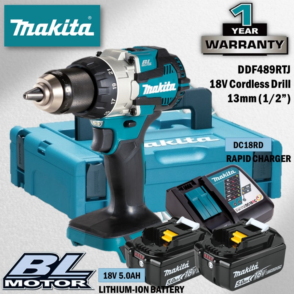 MAKITA DDF489Z / DDF489RTJ 18V Cordless Drill 13MM ( 1/2") | Shopee Malaysia