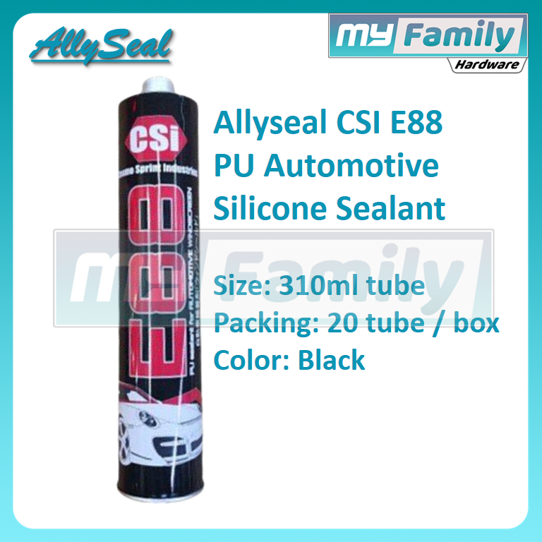 ALLYSEAL CSI E88 PU Automotive Silicone Sealant 310ml Black Adhesive ...