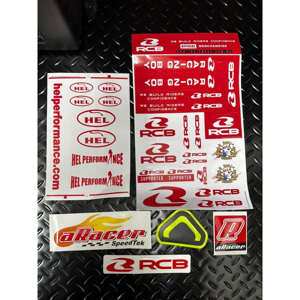 Sticker Motor Stiker Universal HEL RCB RED LOGO OHLINS CALIPER COVER ...