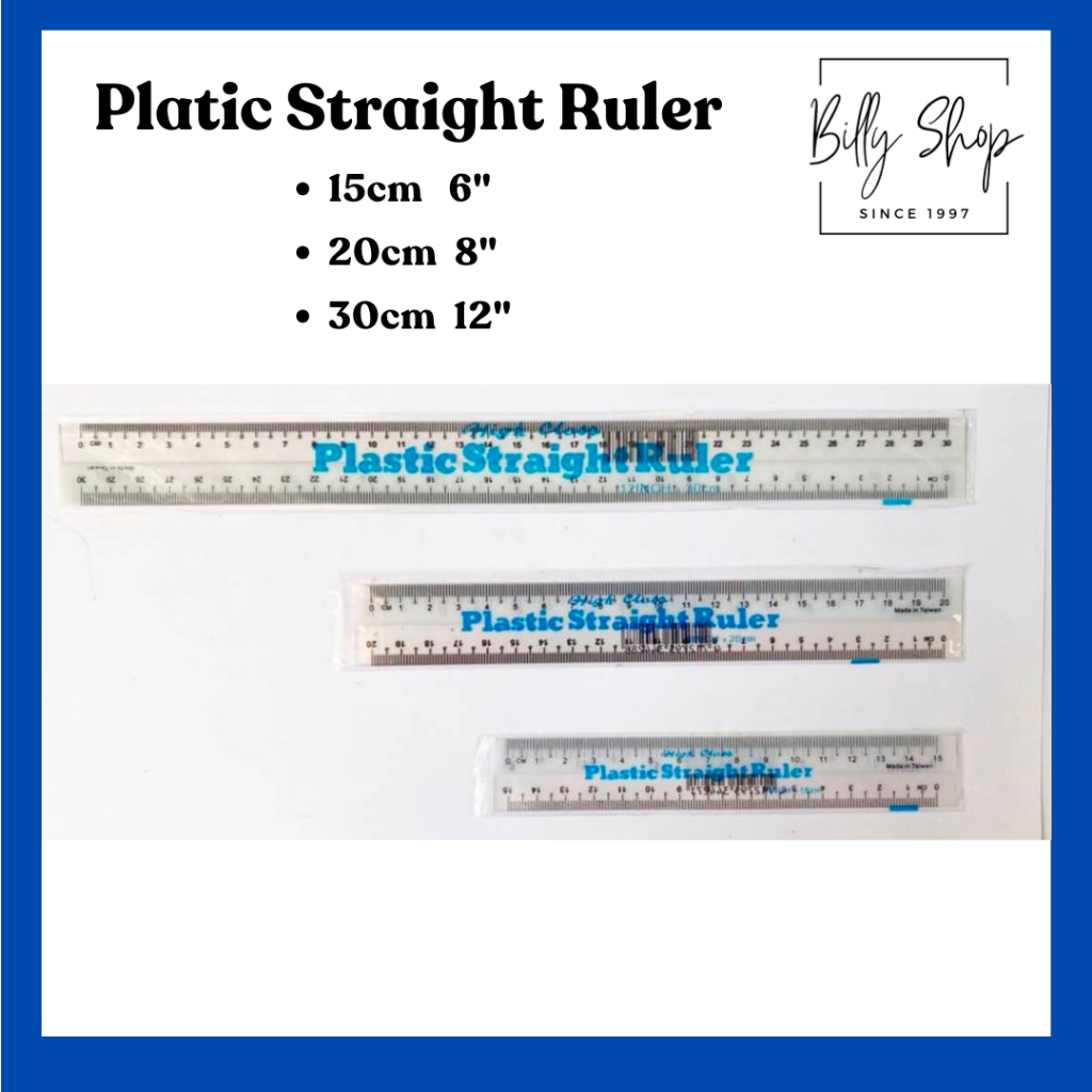 Plastic Straight Ruler / Bendable / Soft / Flexible Student Ruler / Pembaris 15cm / 20cm / 30cm ...