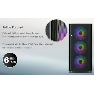 # TECWARE Nexus Air [M3/T3] - mATX T.G PC Case With 6 x 120mm Pre ...