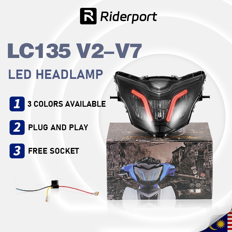 【READY STOCK】LC135 V2 V3 V4 V5 V6 V7 Head Lamp Led Headlamp X-Track Lampu Yamaha Lampu Pilot ...