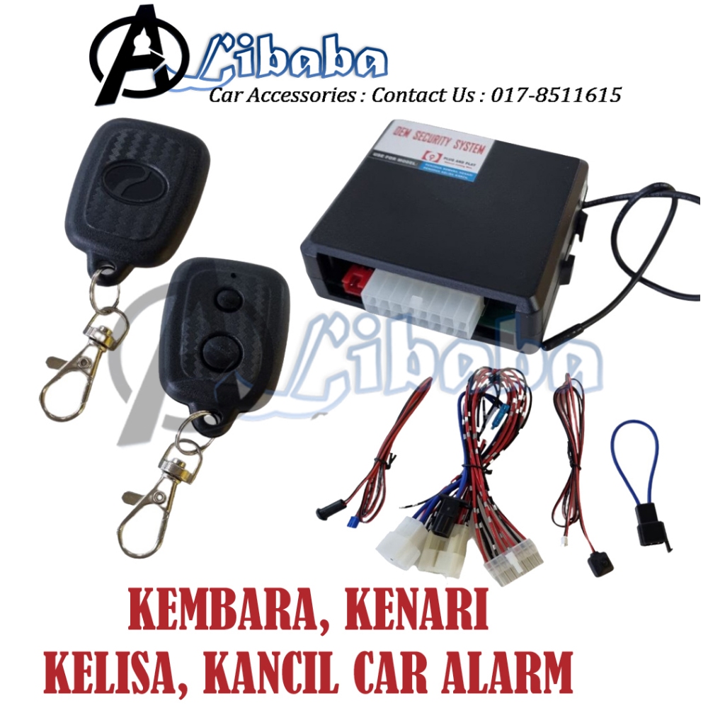 PERODUA KEMBARA, KENARI, KELISA, KANCIL Car Alarm Security System Plug ...