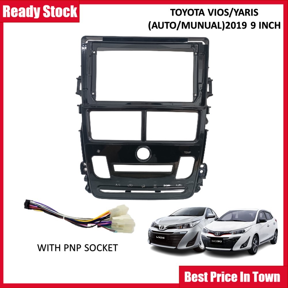 Android Player Casing TOYOTA VIOS/YARIS-9''(AUTO/MUNUAL)-2019-BLACK ...