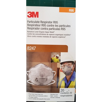 8247 3M Dust Mask PARTICULATE RESPIRATOR R95 Respirator With Nuisance ...