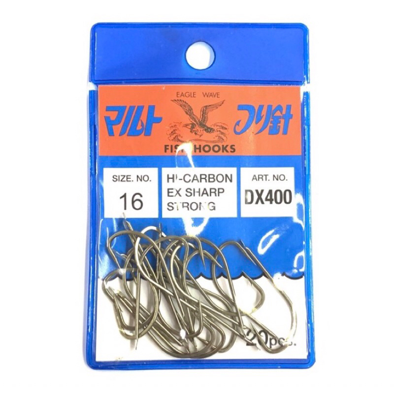 EAGLE WAVE DX400 ORIGINAL PRAWN FISH HOOKS MADE IN JAPAN / HELANG CAP ...